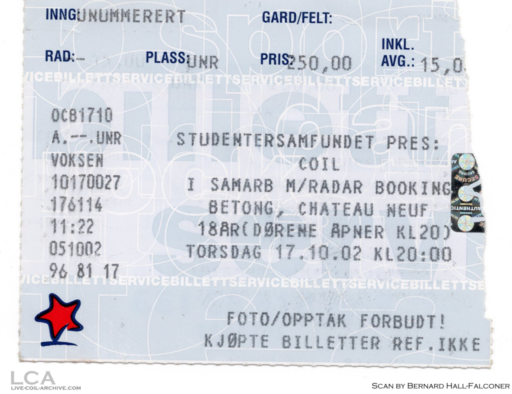 2002 concert performed by COIL