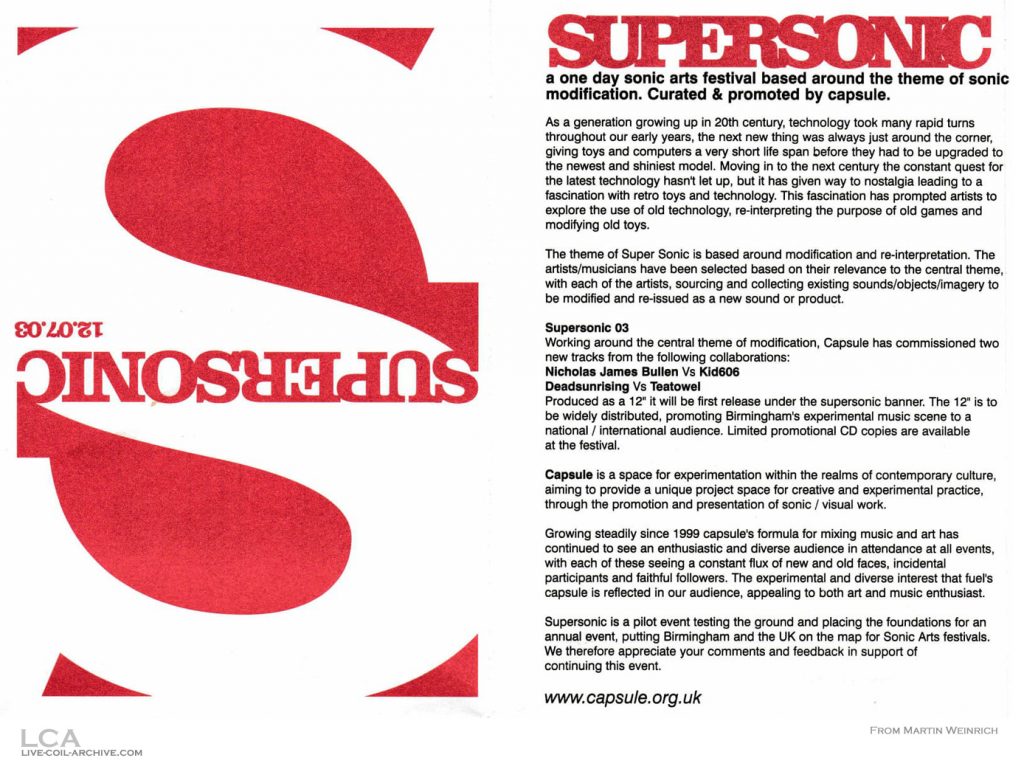 2003 concert performed by COIL